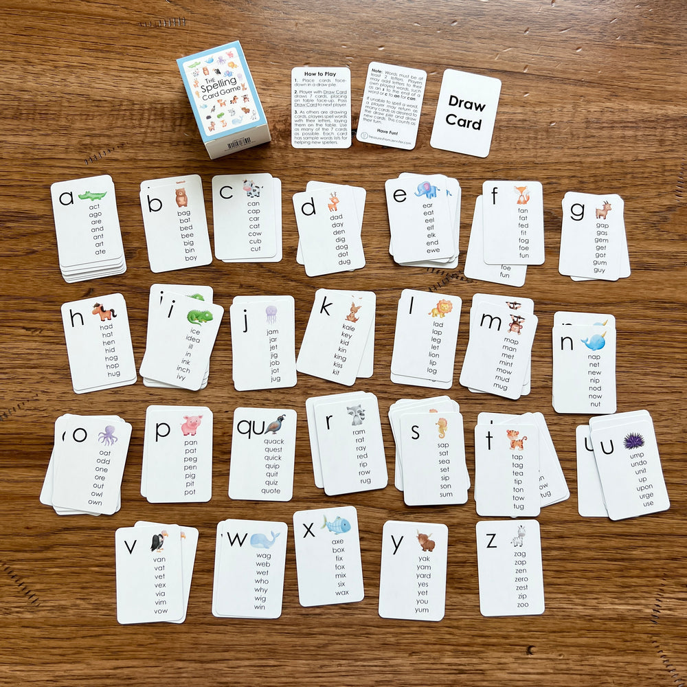 The Spelling Card Game – Treasures From Jennifer