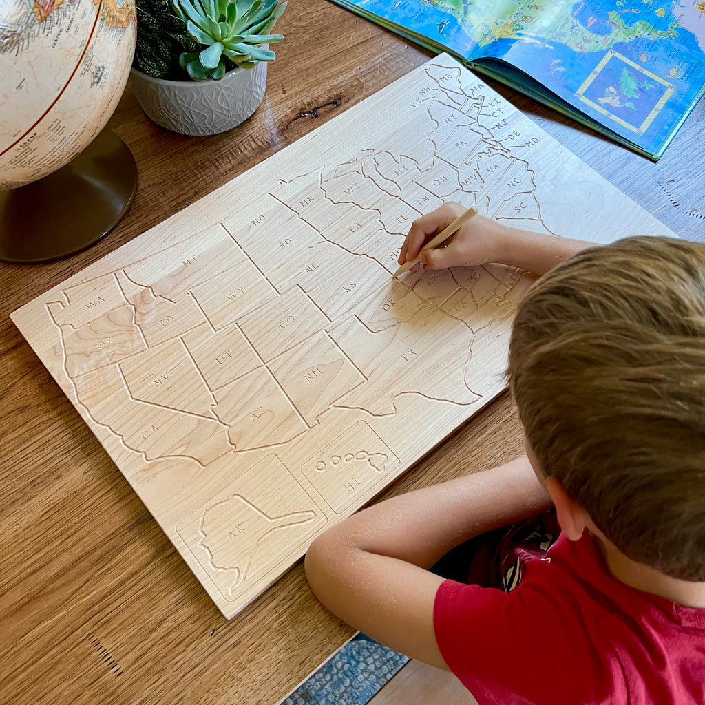 USA and Continents Tracing Board – Treasures From Jennifer