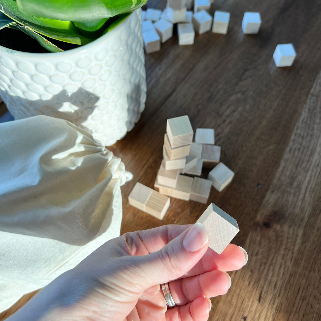 Wood 3/4" Blocks – Treasures From Jennifer