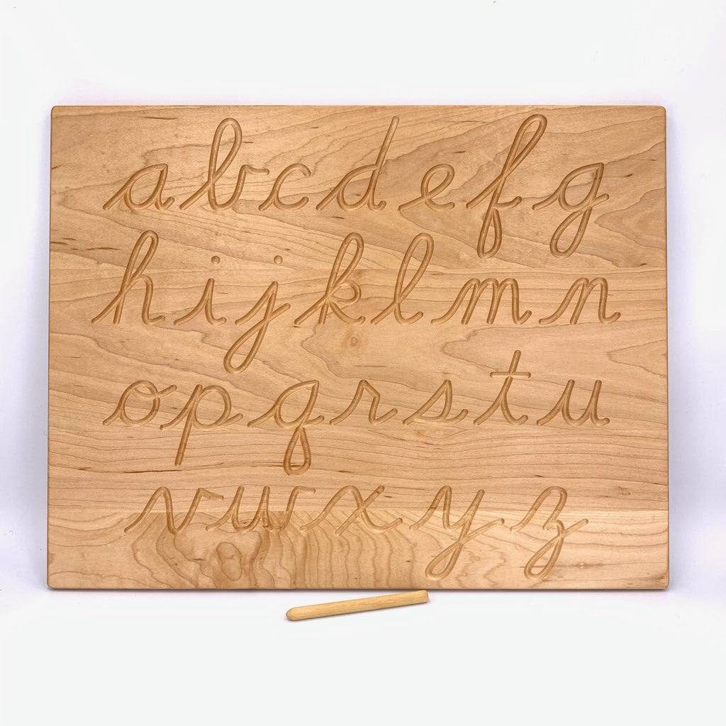 Cursive Alphabet Tracing Board – Treasures From Jennifer