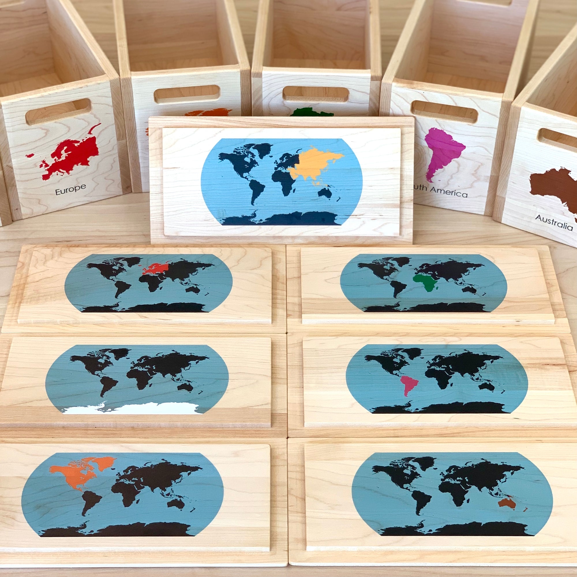 Montessori Continent Boxes - Full Set – Treasures From Jennifer